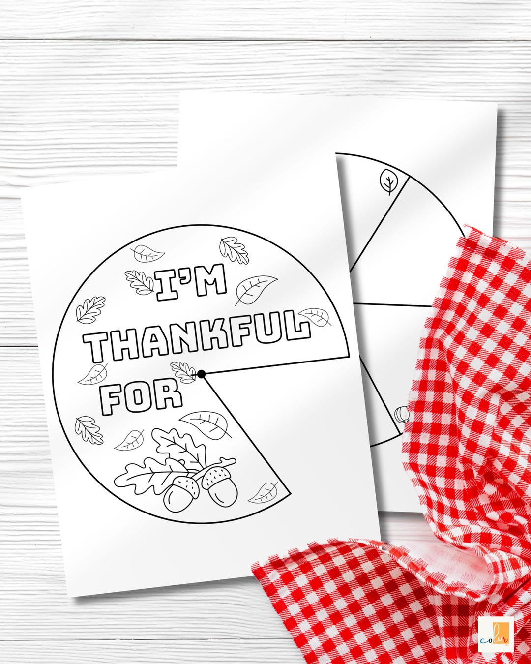 Thankful Wheel Craft for Kids - Printable Thanksgiving Gratitude ...