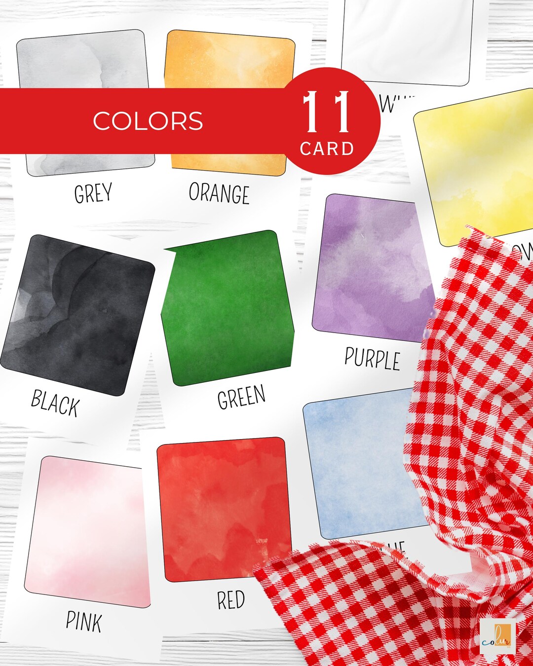 Printable Color Flashcards for Kids - Preschool Learning Cards - 11 ...