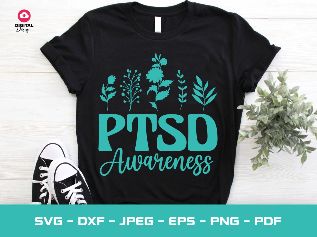 PTSD Awareness Svg, PTSD Svg Png, Teal Ribbon Post-traumatic Stress ...