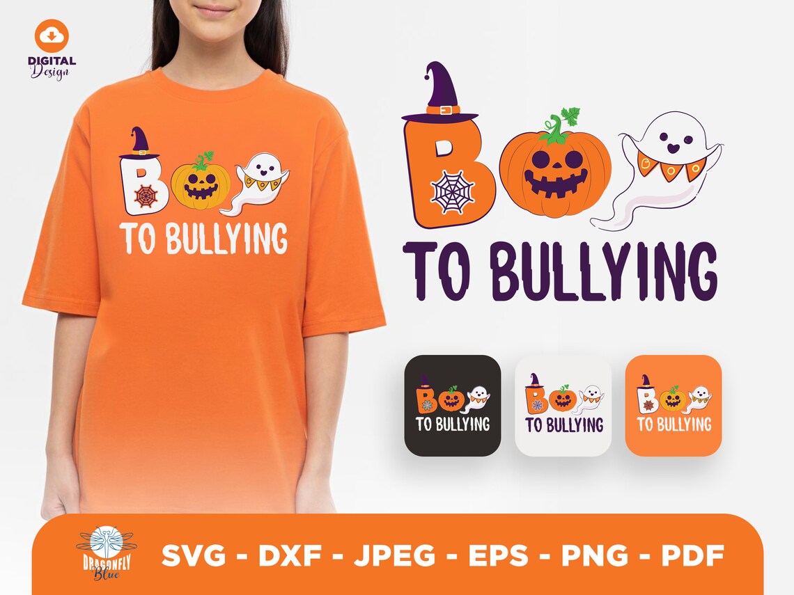 Boo to Bullying Svg Png Unity Day Svg Png Anti Bully Svg - Etsy