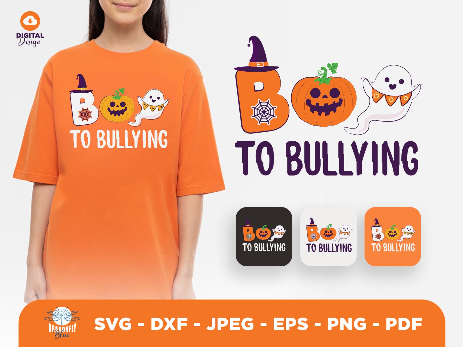 Boo to Bullying Svg Png, Unity Day Svg Png, Anti Bully Svg, Anti ...
