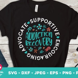 Addiction Recovery Awareness Svg Png, Addiction Recovery Supportive ...