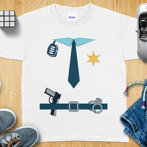 Police Officer Costume Svg Png, Custom Police Birthday Kids Cricut Cut ...