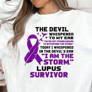Lupus Survivor Svg: Purple Ribbon Awareness Design (digital Download ...