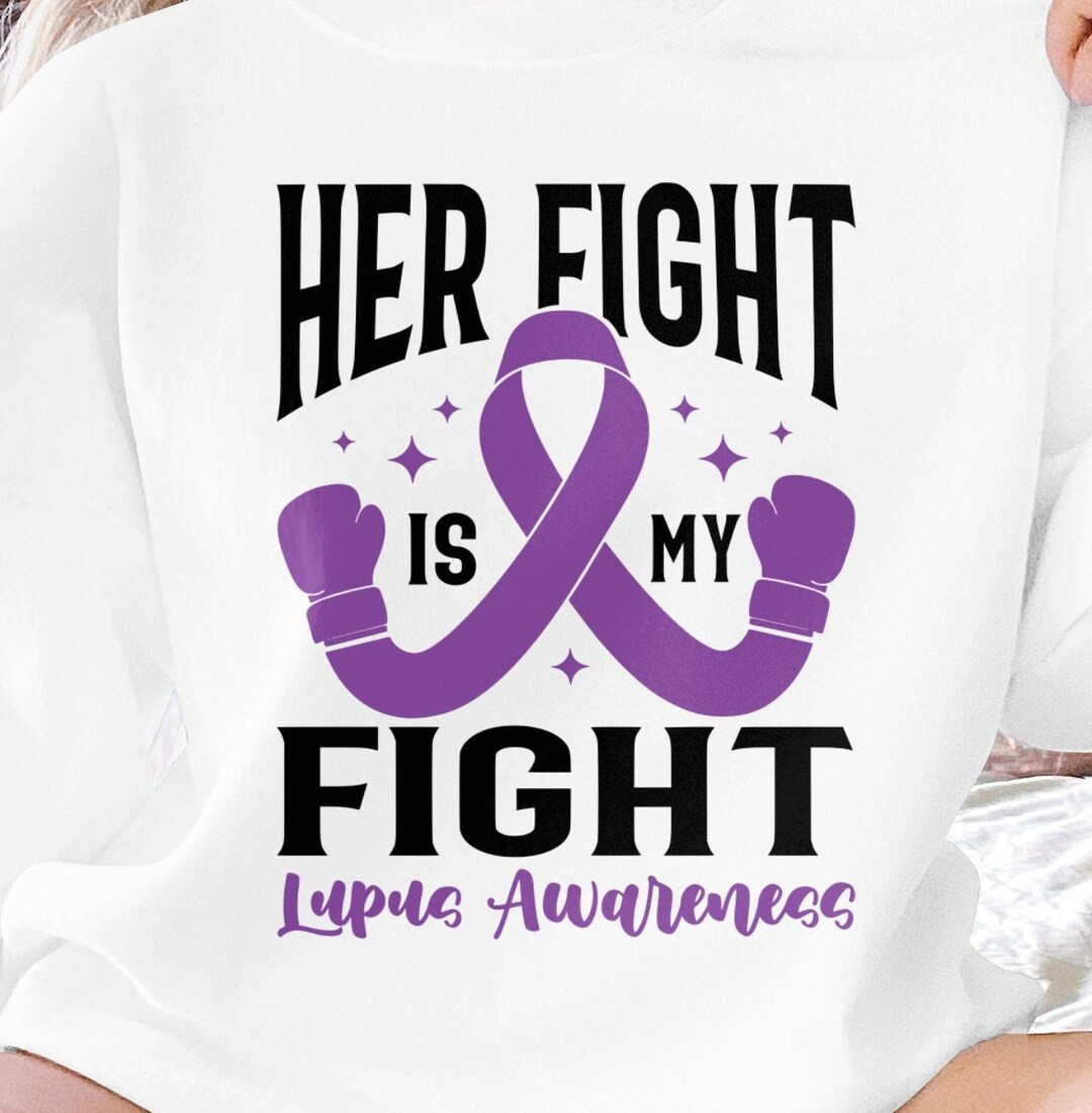 Retro Lupus Awareness Svg Png, Her Fight is My Fight Svg, Lupus Support ...