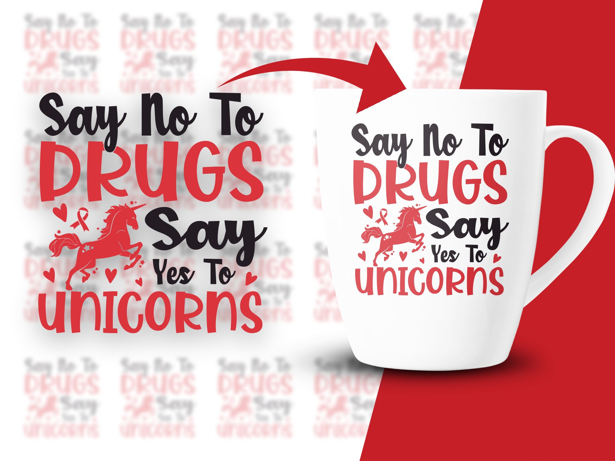 Red Ribbon Week Svg Png Say No to Drugs Say Yes to Unicorns - Etsy