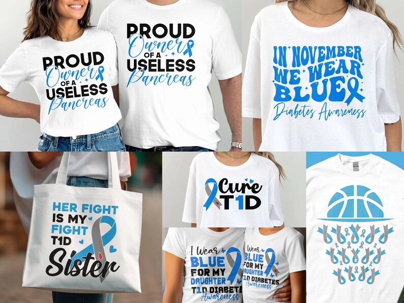 Diabetes Awareness SVG PNG Bundle: T1D Designs (digital Download) - Etsy