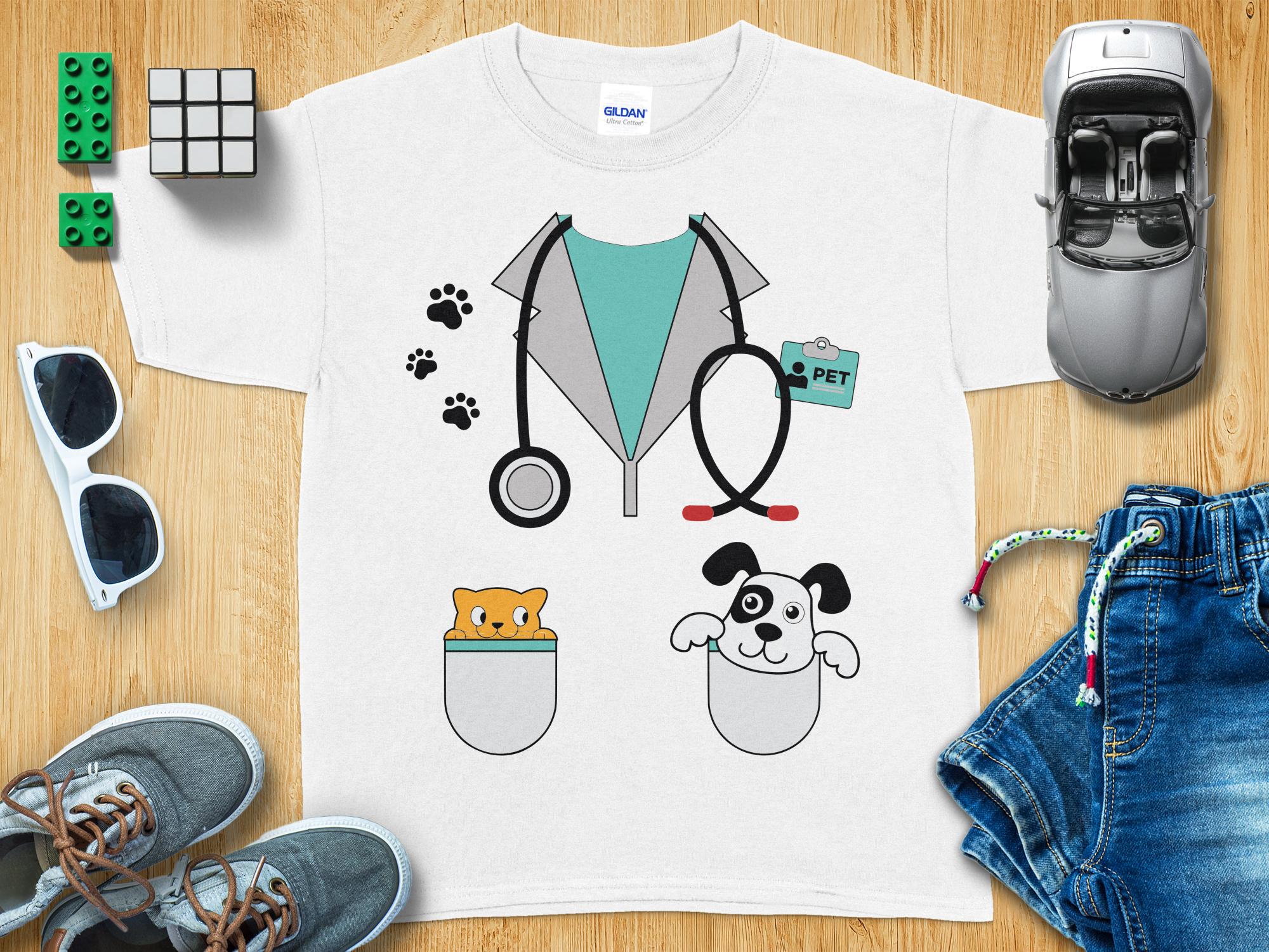 Personalized Veterinarian Costume SVG: Kids Lab Coat Design (digital ...