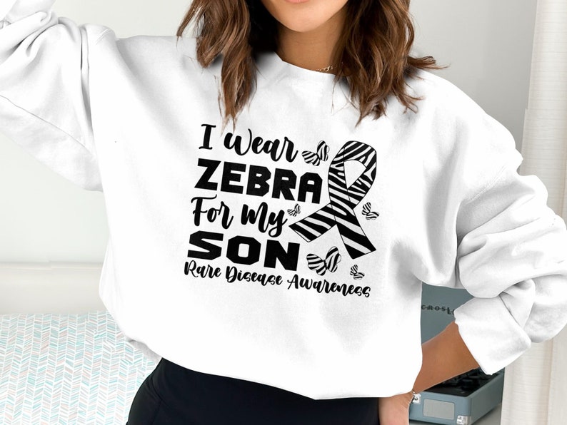 I Wear Zebra for My Son Png Svg, Rare Disease Awareness Svg, Ehlers ...