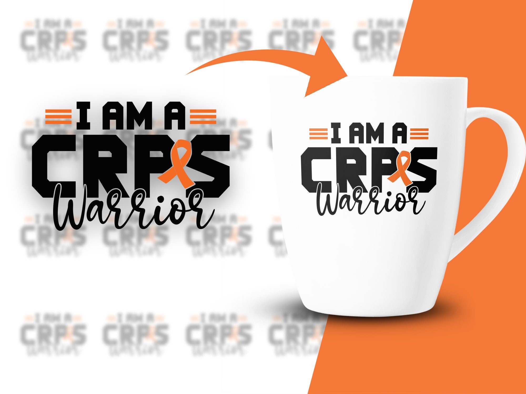 I Am a CRPS Warrior Svg CRPS Awareness Svg Png Orange Ribbon - Etsy
