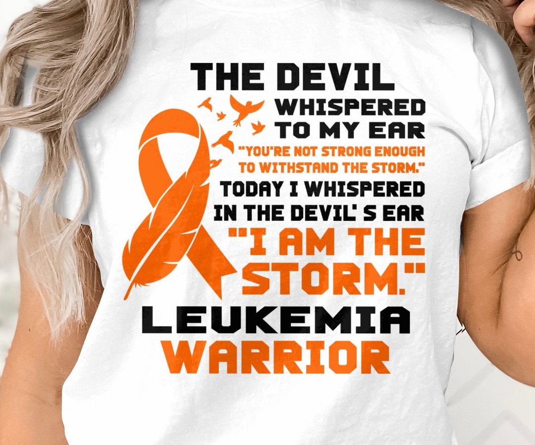 Leukemia Warrior Svg: Orange Ribbon, I Am the Storm (digital Download ...