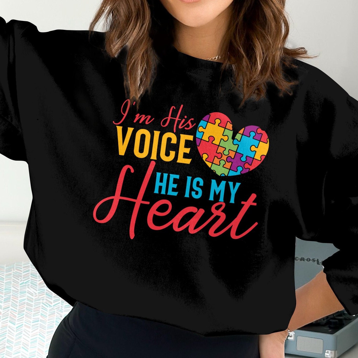 Autism Awareness Svg Png I'm His Voice He is My Heart - Etsy