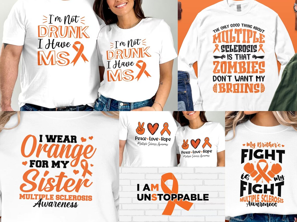 MS Awareness SVG PNG Bundle: Multiple Sclerosis Warrior Designs ...