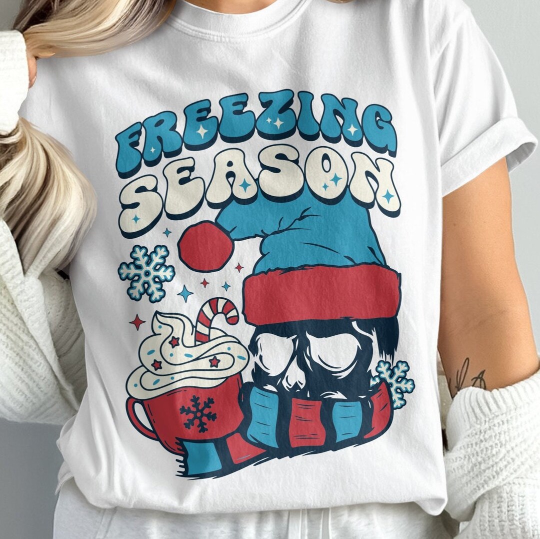 Retro Winter Skeleton SVG: Funny Hot Cocoa Skull Design (digital ...