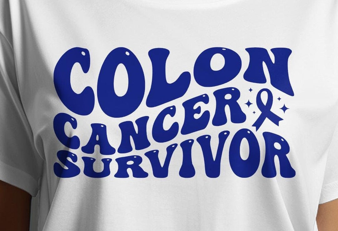 Colon Cancer Survivor Svg Colon Cancer Awareness Svg Png Blue Ribbon Svg Cricut Sublimation