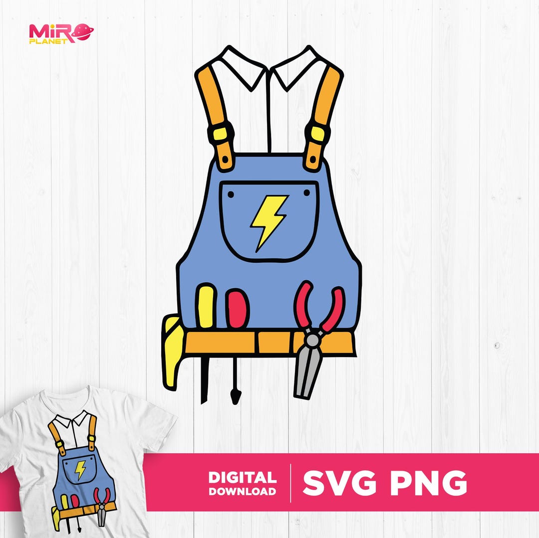 Lineman Electrician Costume SVG PNG: Kids Birthday Party Cricut Cut ...