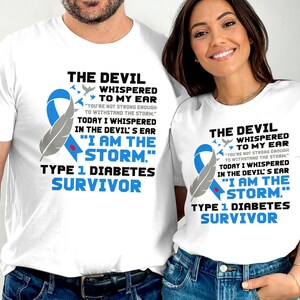 Type 1 Diabetes Survivor SVG: Awareness Ribbon, I Am the Storm (digital ...