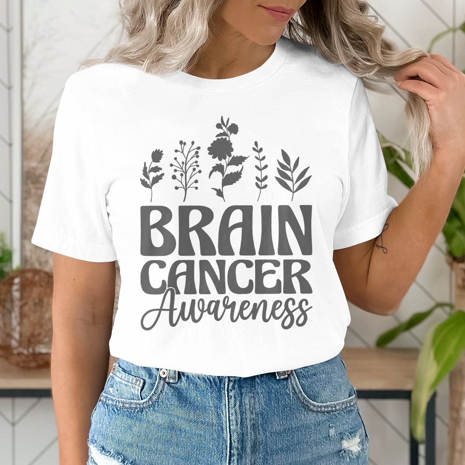Brain Cancer Awareness Svg Brain Tumor Svg Png Grey Ribbon - Etsy