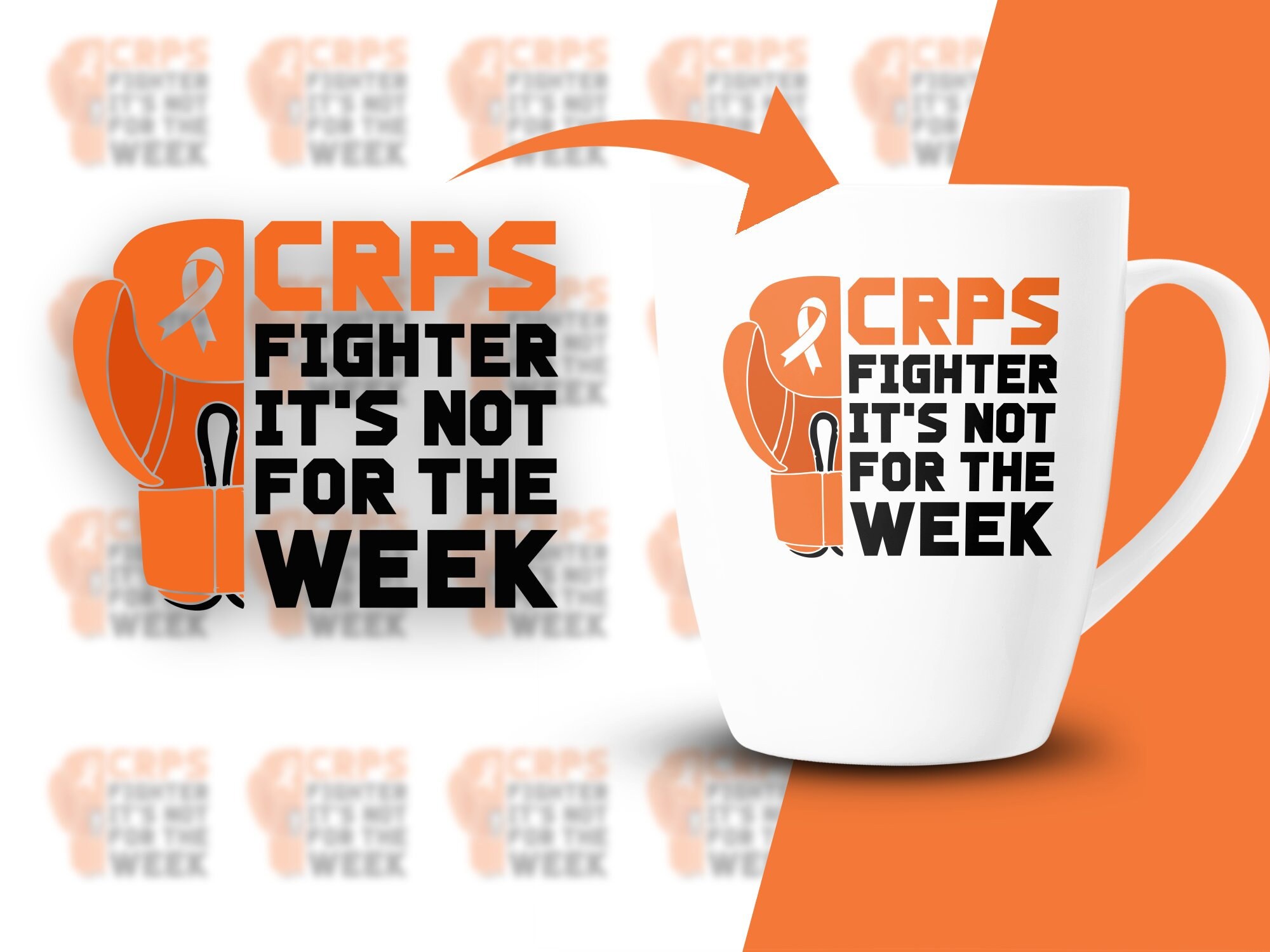 CRPS Fighter It's Not for the Week Svg, CRPS Awareness Svg , Orange ...