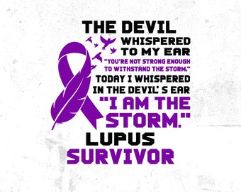 Lupus Awareness Svg Png, Lupus Flag Svg, Support Lupus Purple Ribbon ...