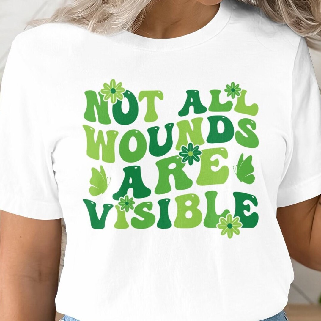 Not All Wounds Are Visible Svg Png, Retro Mental Health Awareness Png ...