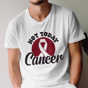 Not Today Cancer Svg Png, Burgundy Ribbon Svg, Multiple Myeloma Cancer ...