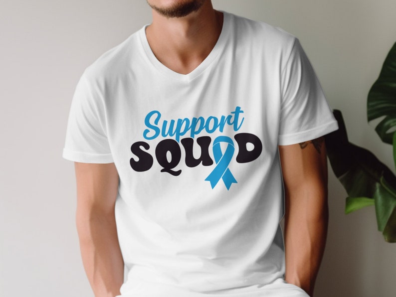 Support Squad Svg Png Blue Ribbon Svg Colon Cancer Svg Als - Etsy