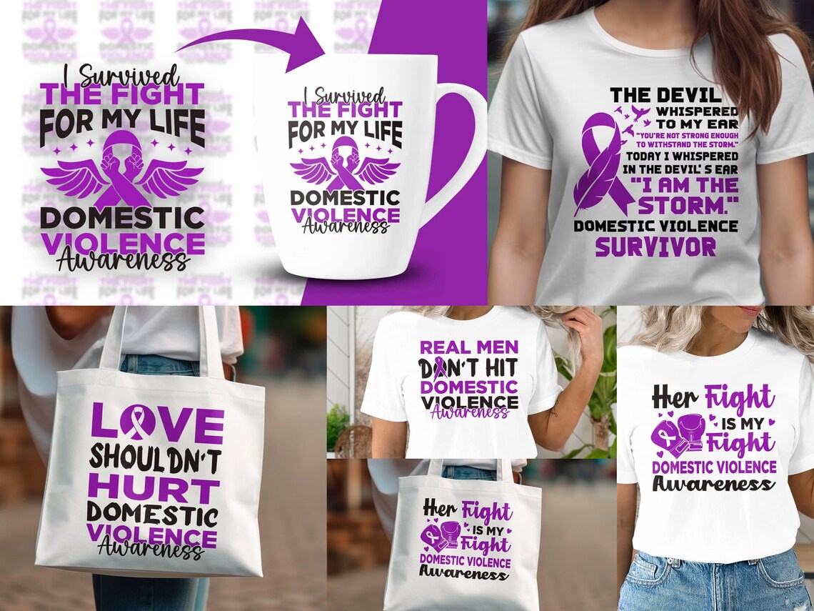 Domestic Violence Awareness Svg Png Bundle, Domestic Abuse Svg Bundle ...