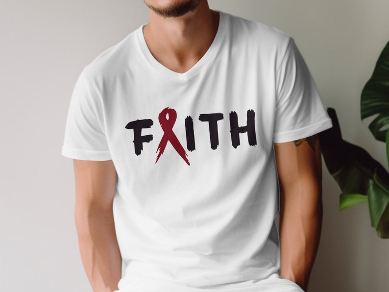 Faith Svg Png, Burgundy Ribbon Svg, Multiple Myeloma Cancer Svg, Sickle ...