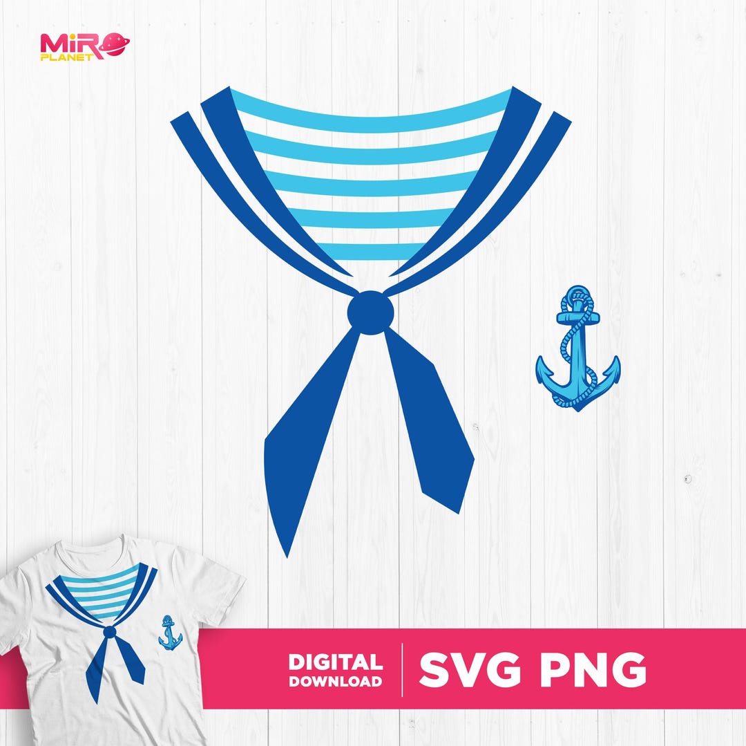 Sailor Costume Svg Png, Sailor Birthday Uniform Cricut Cut File ...