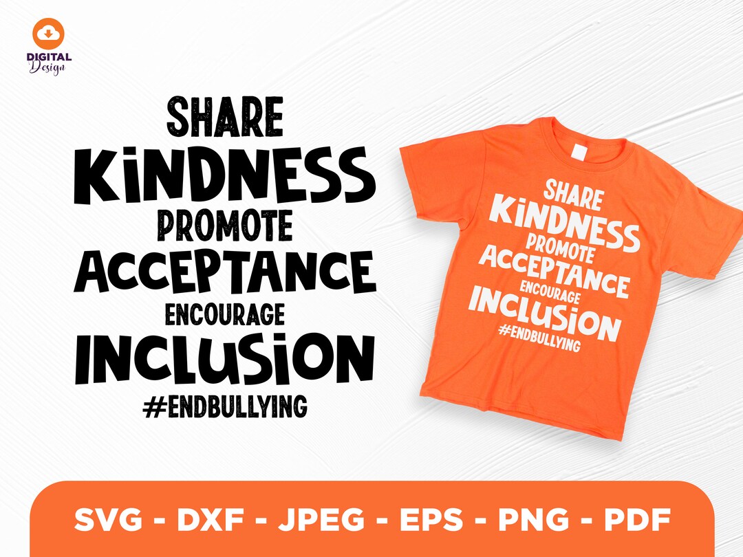Unity Day Svg Png, Share Kindness Promote Acceptance Encourage ...