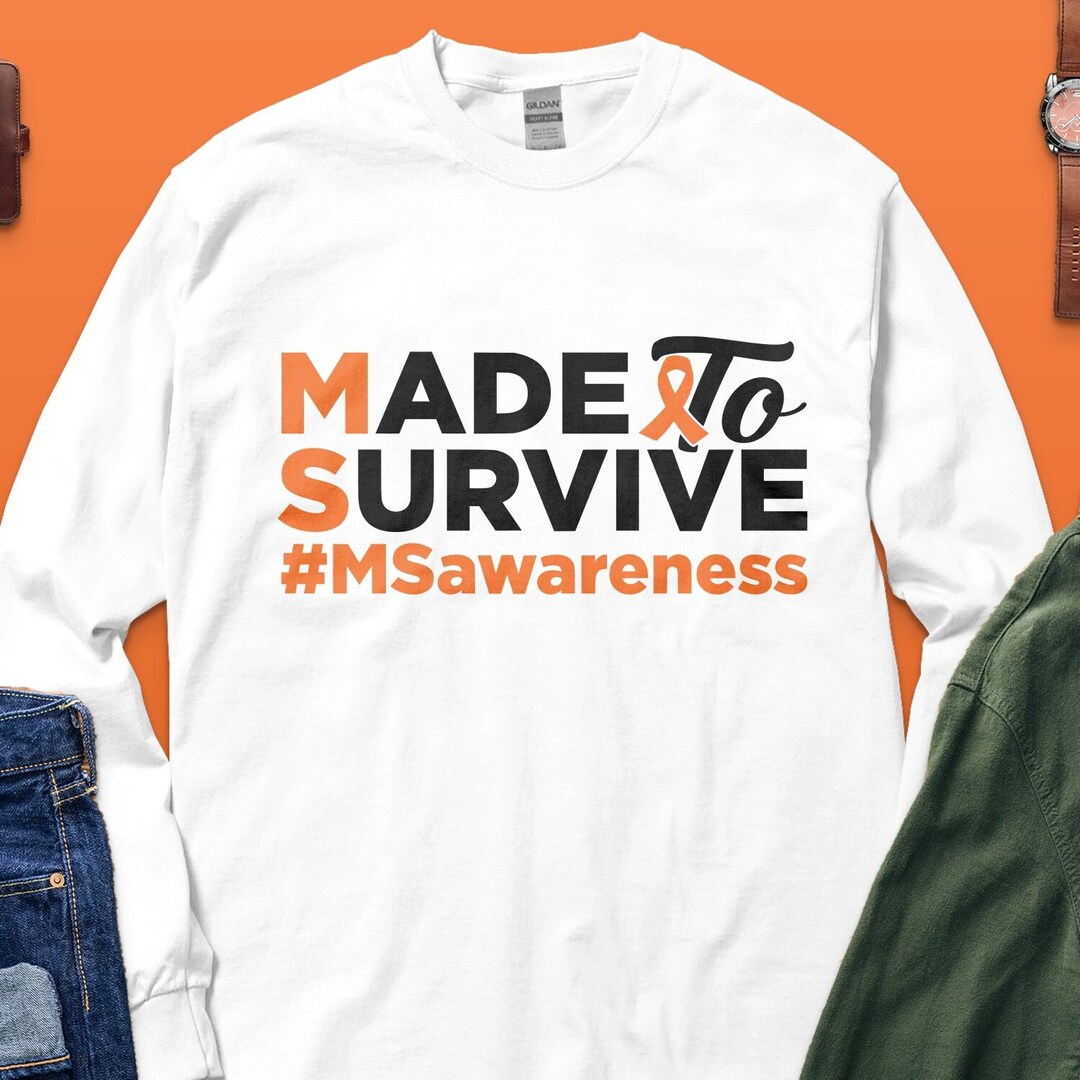 MS Svg Png Multiple Sclerosis Awareness Svg Cricut, Made to Survive Png ...