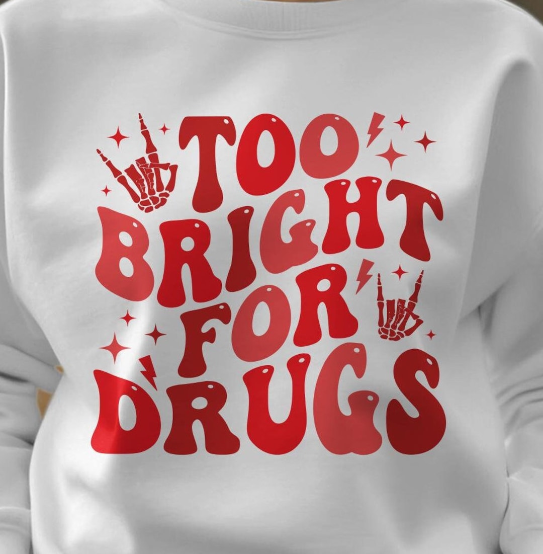 Retro Red Ribbon Week Svg Png, Too Bright for Drugs Svg, Drug Free Svg ...