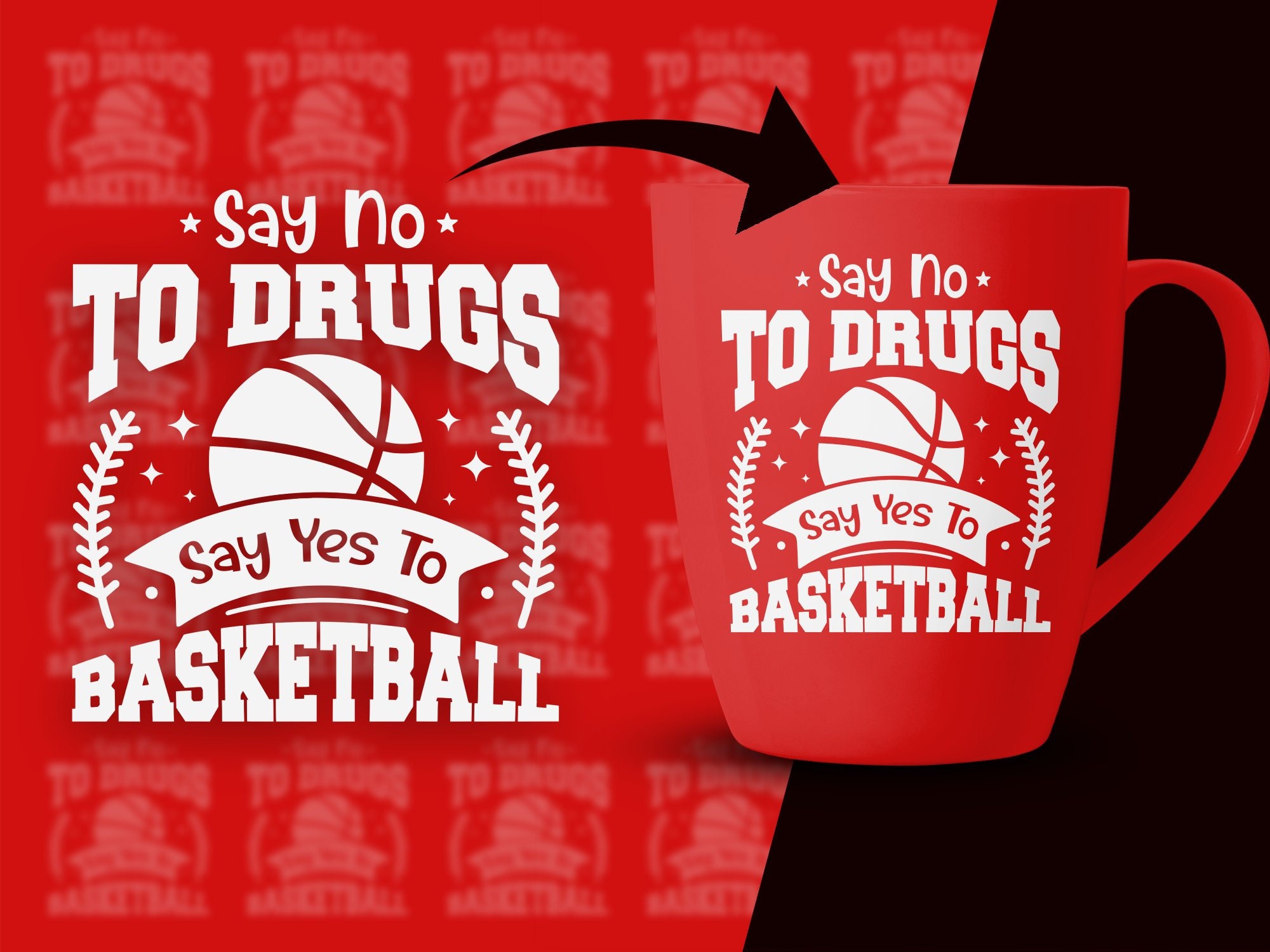 Red Ribbon Week Svg Png Say No to Drugs Say Yes to Basketball - Etsy