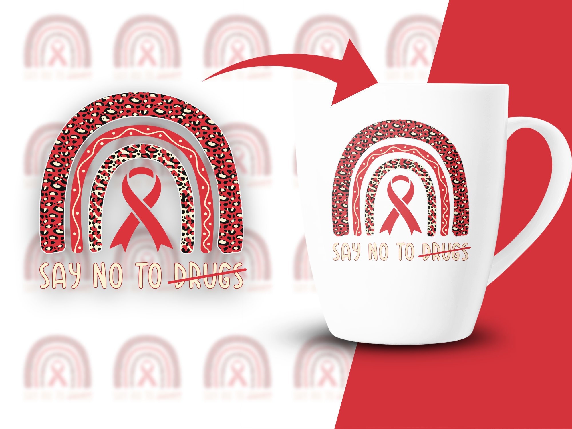 Red Ribbon Week Svg Png, Say No to Drugs Svg, Drug Free Svg, Red Ribbon ...