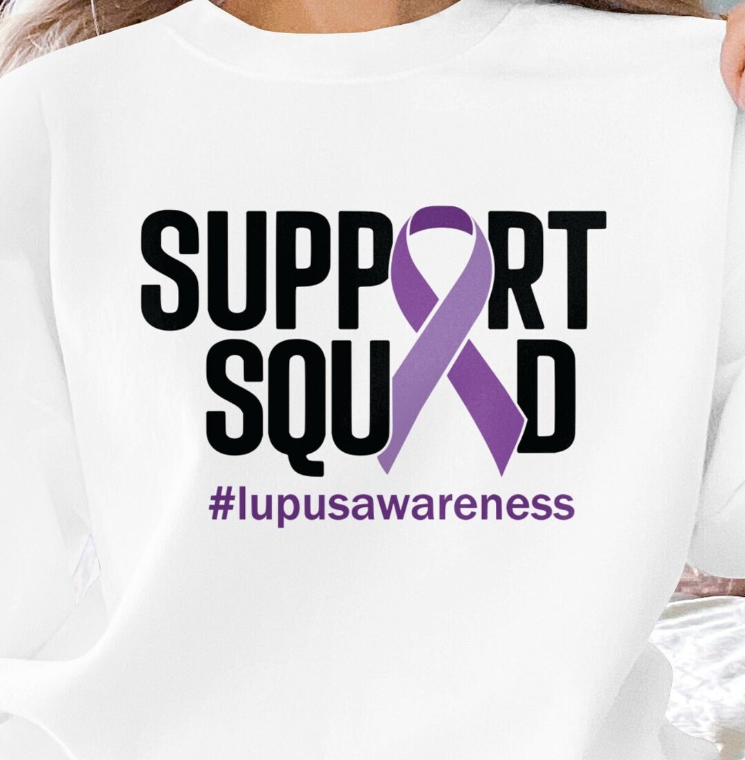 Retro Lupus Awareness Svg Png, Support Squad Svg, Lupus Support Ribbon ...
