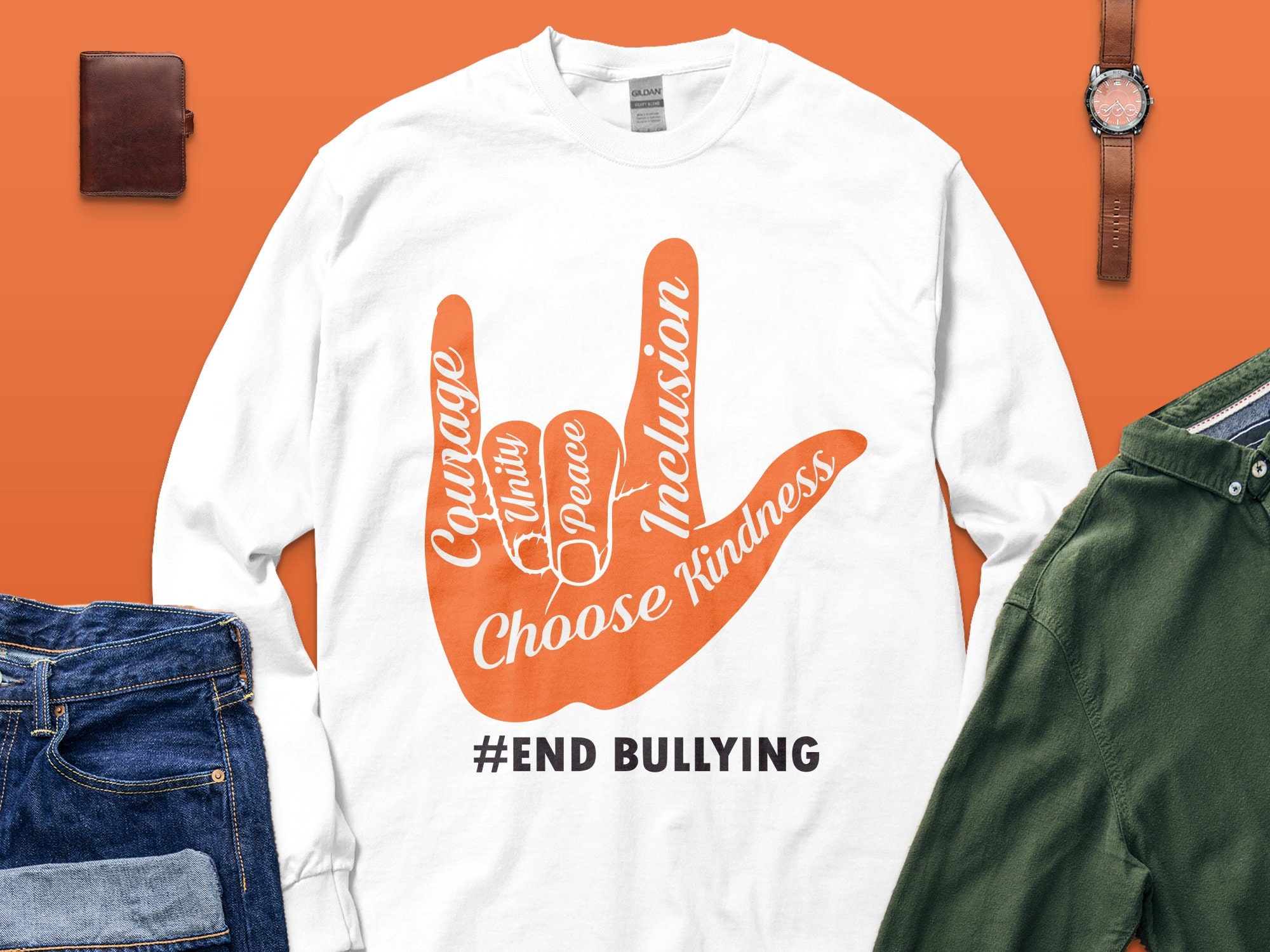 Unity Day Svg Png End Bullying Svg Anti Bully Svg Anti - Etsy
