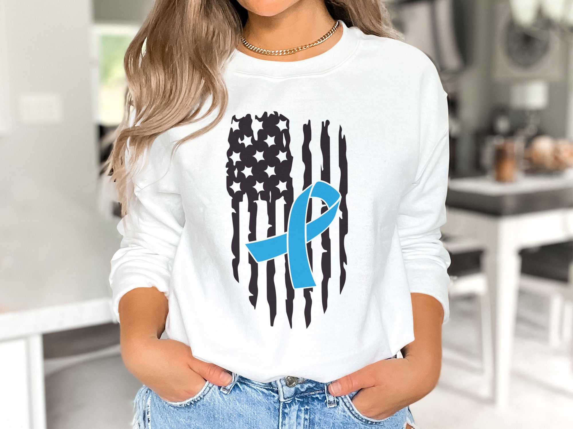 Ribbon Flag Svg Png Blue Ribbon Svg Colon Cancer Svg Als - Etsy