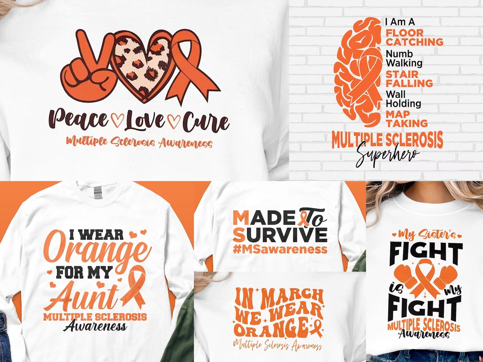 MS Awareness SVG PNG Bundle: Multiple Sclerosis Warrior Designs ...