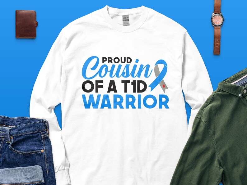 Proud Cousin of a T1d Warrior Svg, Diabetes Awareness Svg Png, Blue ...