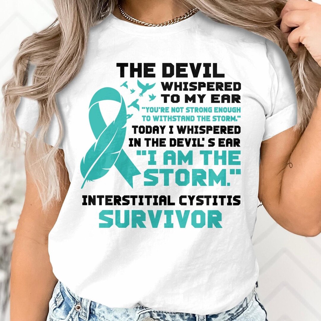 IC Awareness Teal Ribbon SVG: Interstitial Cystitis Survivor (digital ...