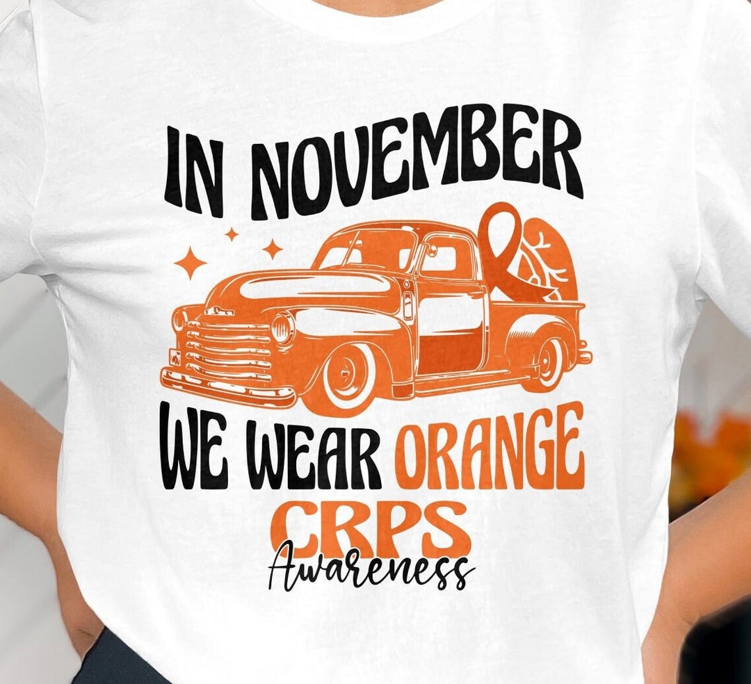 In November We Wear Orange Svg, CRPS Awareness Svg Png, Orange Ribbon ...