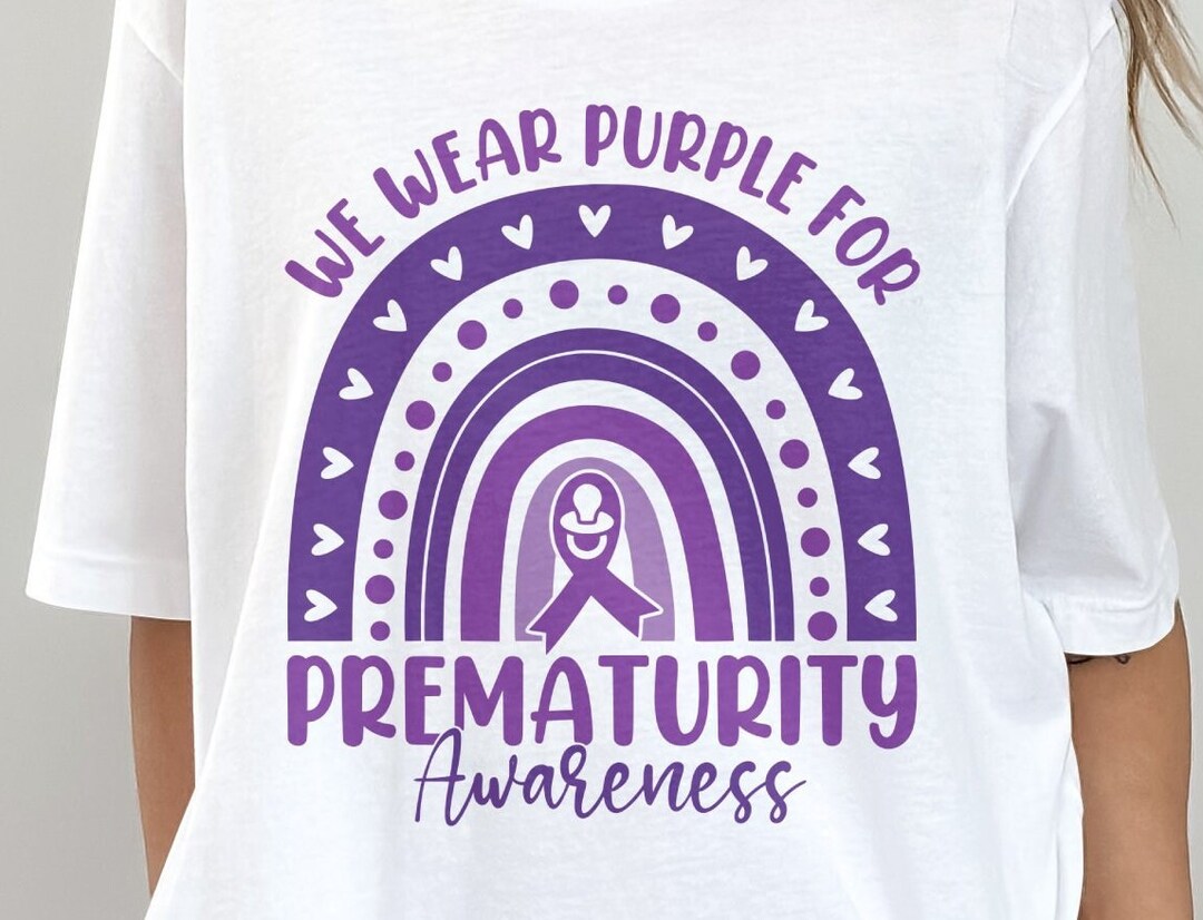 Prematurity Awareness SVG PNG: Purple Ribbon Design (digital Download ...