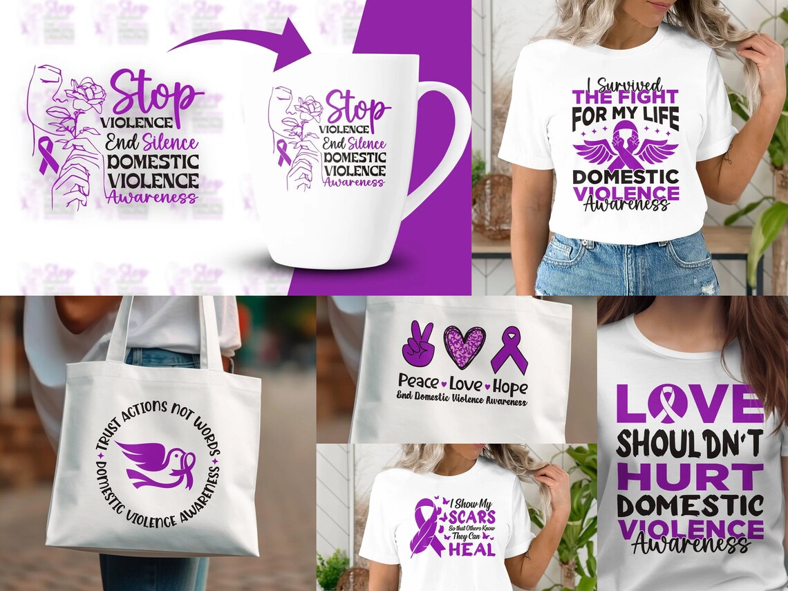 Domestic Violence Awareness Svg Png Bundle, Domestic Abuse Svg Bundle ...