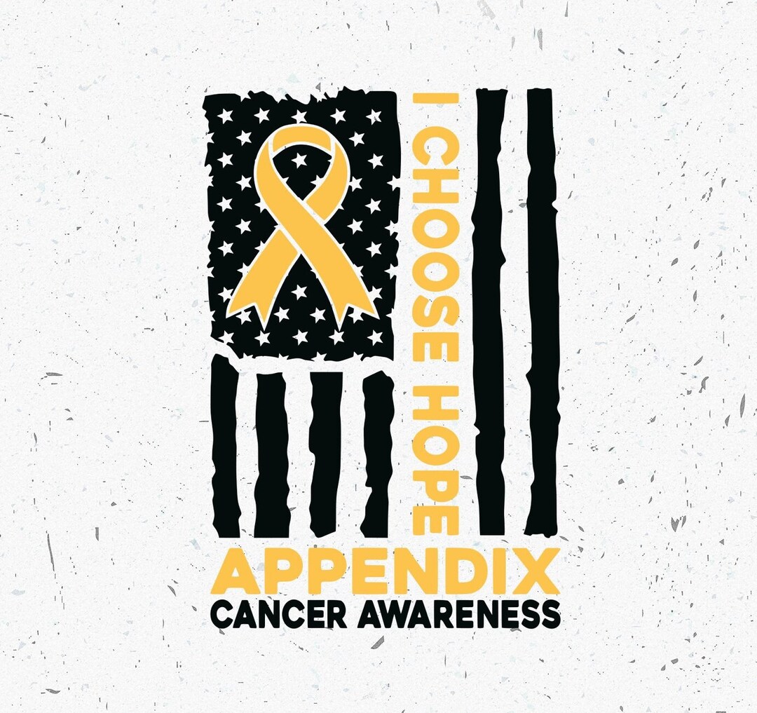 Appendix Cancer Flag Svg Png, Appendix Cancer Awareness Svg Cricut ...