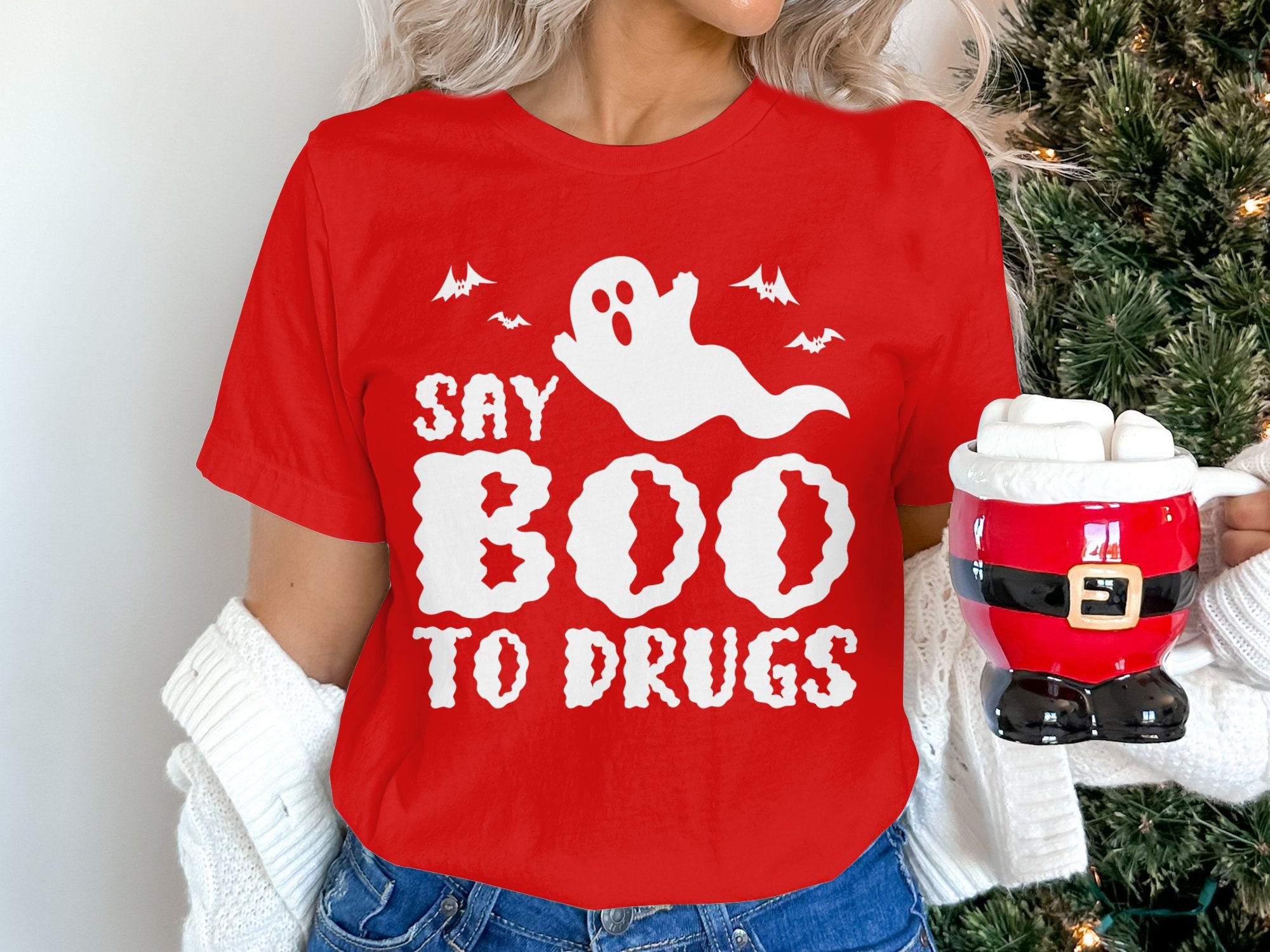 Red Ribbon Week Svg Png, Say Boo to Drugs Svg, Drug Free Svg, Red ...