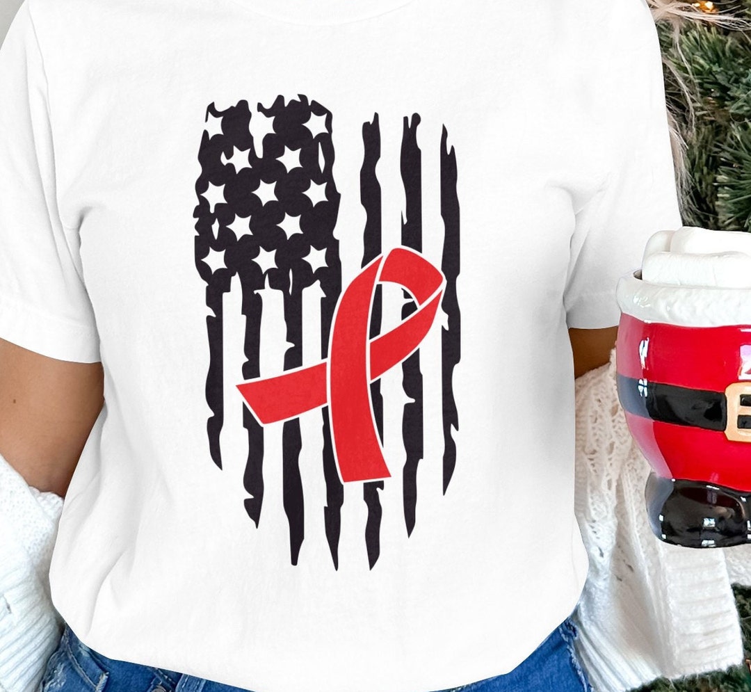 Ribbon Flag Svg Png, Stroke Heart Disease Awareness, Sepsis AIDS Blood ...