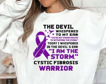Cystic Fibrosis Awareness Svg Png, Support Squad Svg, Purple Ribbon Svg ...