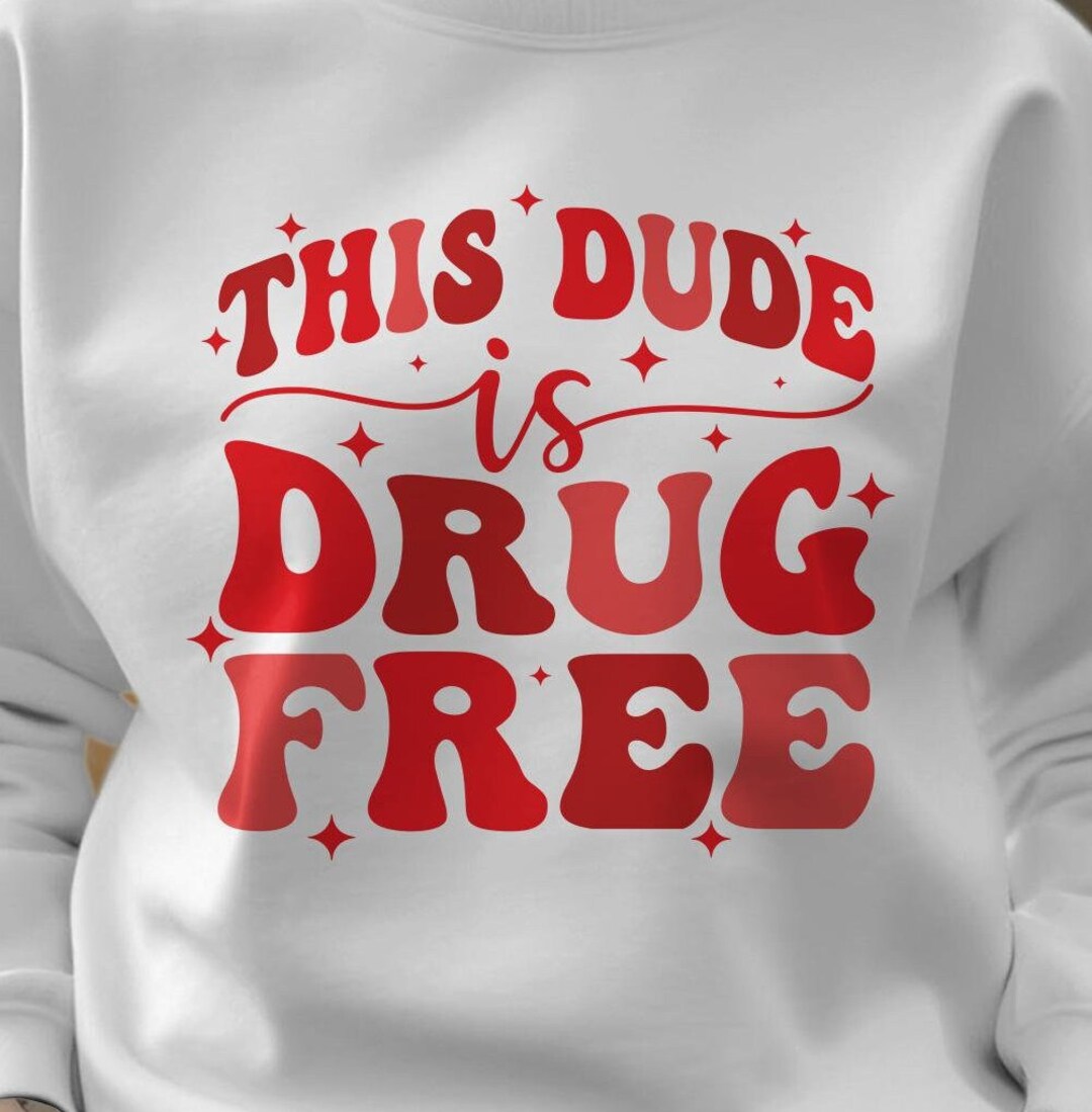 Retro Red Ribbon Week Svg Png, This Dude is Drug Free Svg, Drug Free ...
