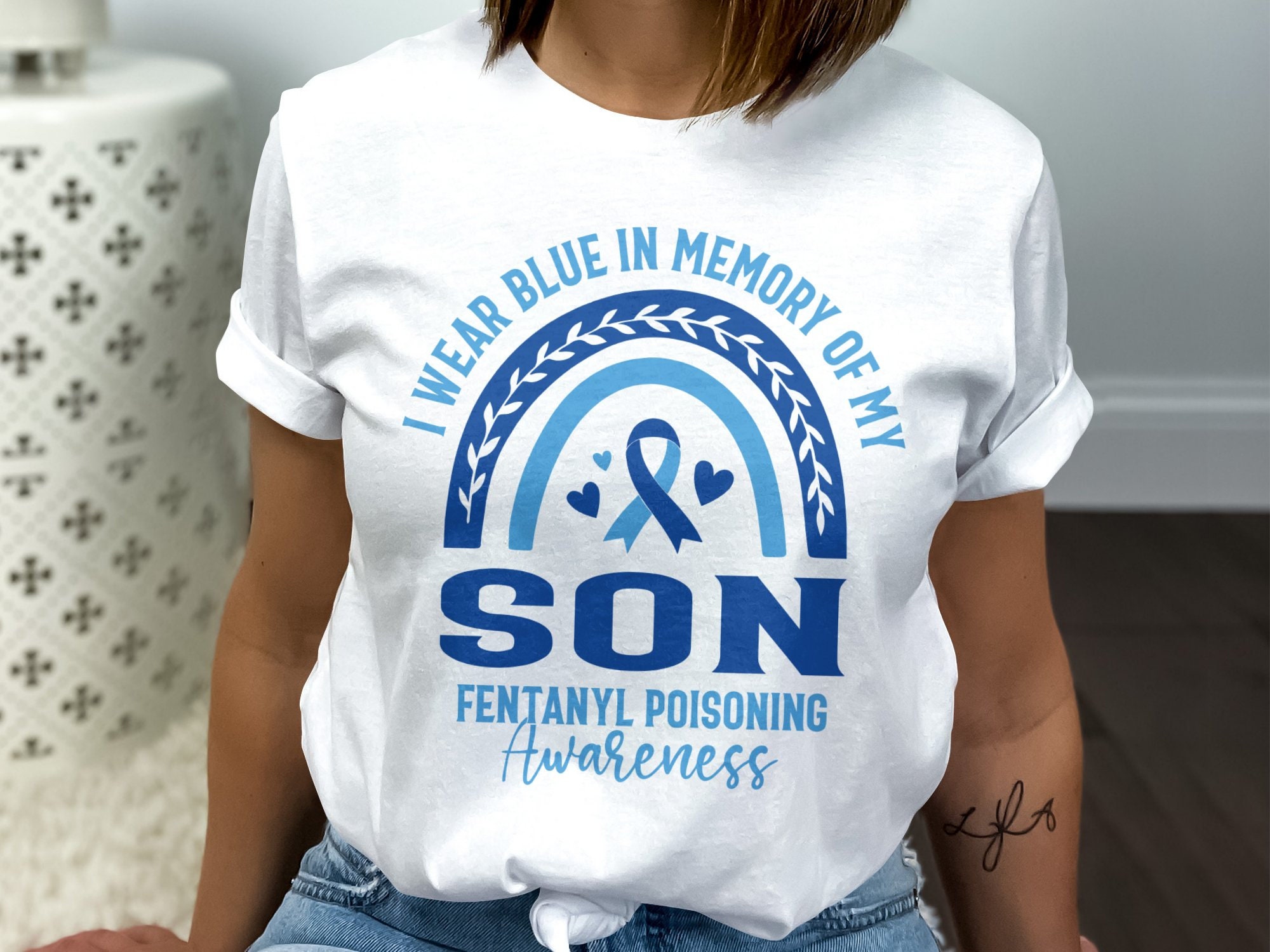 Fentanyl Poisoning Awareness Svg Png, I Wear Blue in Memory of My Son ...